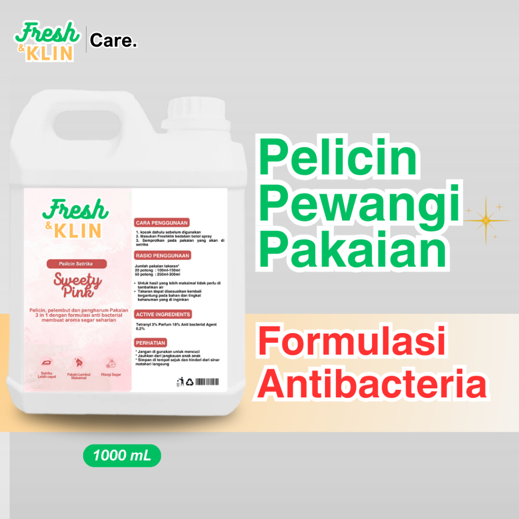 Jual FRESH & KLIN Pewangi Setrika Pelicin Setrika Pelembut Pakaian ...