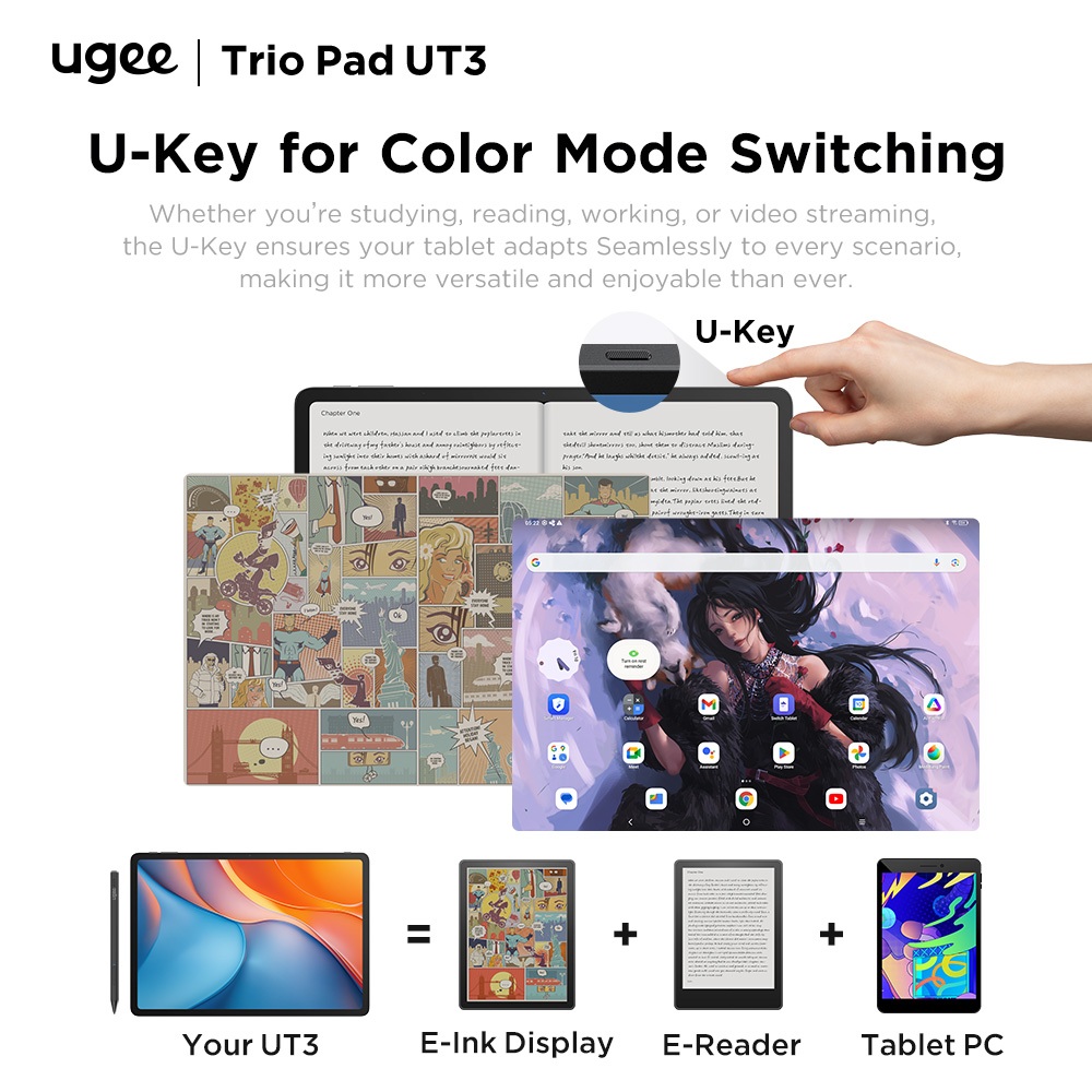 Jual UGEE Trio Pad UT3 14.25 inch E-ink Display E-reader Displsy With 3 ...