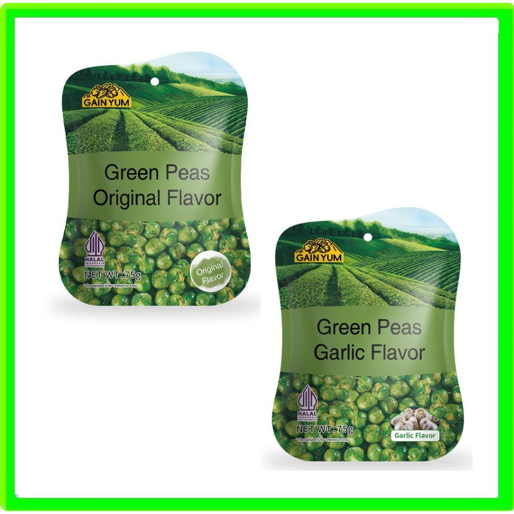 Jual GainYum Green Peas 75gr Garlic Gain Yum Kacang Polong Rasa ...