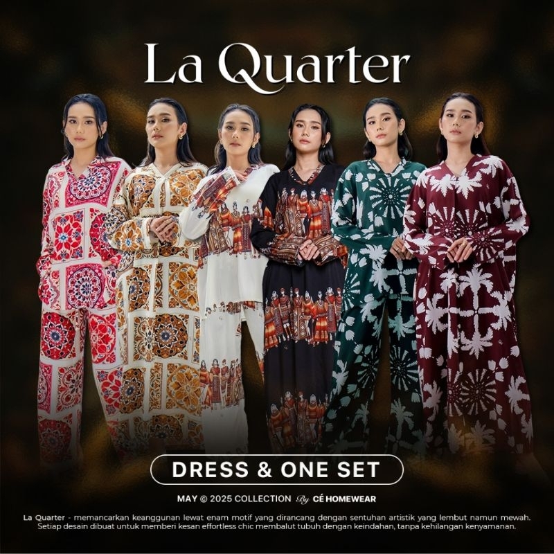 Jual LA QUARTER DRESS & ONE SET,KAFTAN DOHA BY CE HOMEWEAR | Shopee ...