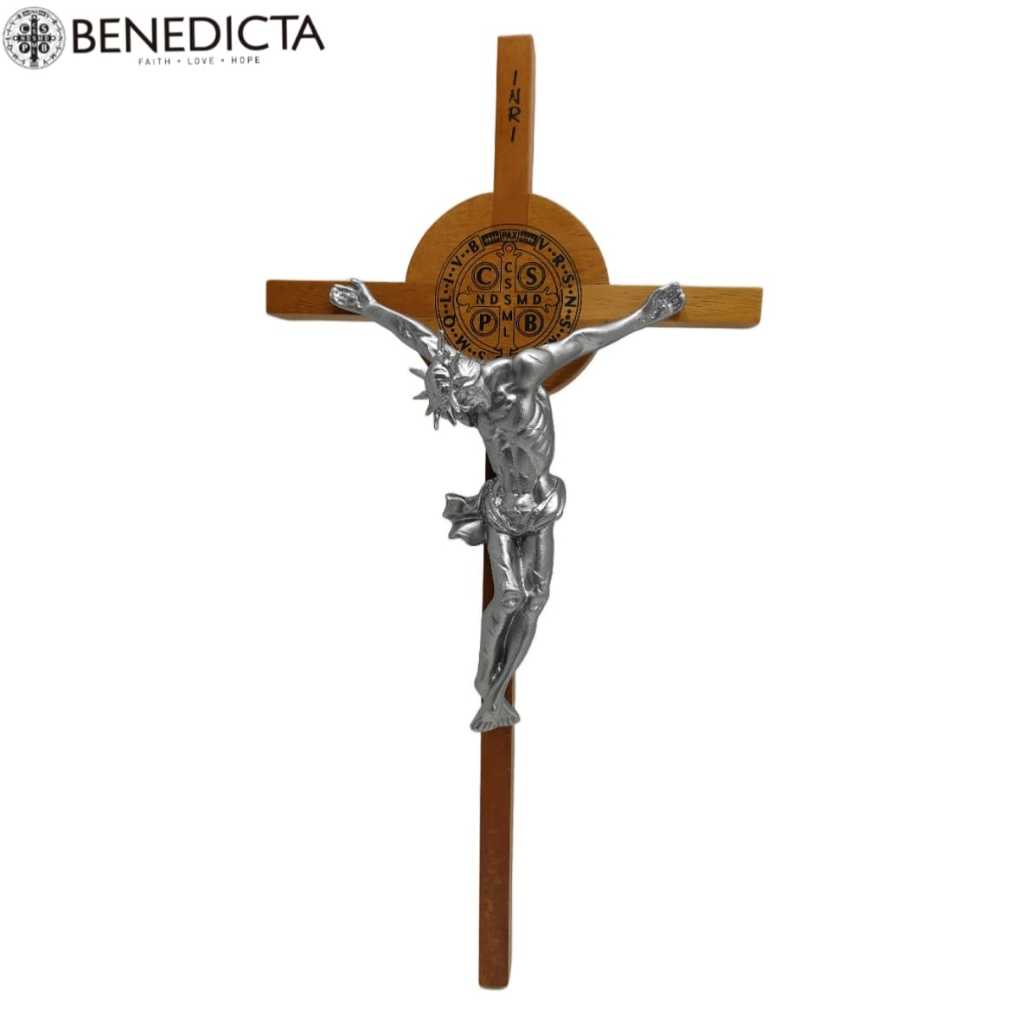 Jual SALIB BENEDICTUS PAIN OF JESUS PEWTER - SALIB KATOLIK - SALIB ...