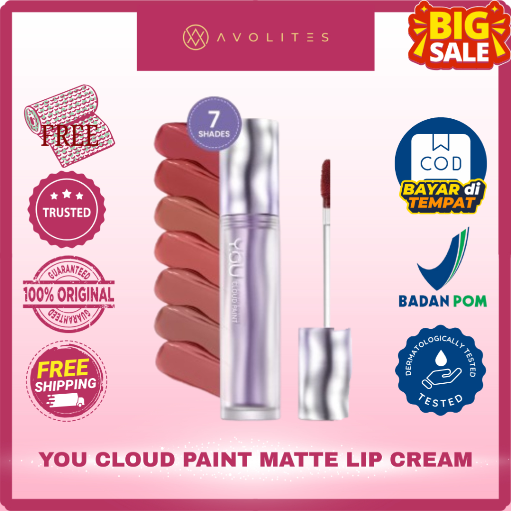 Jual YOU Cloud Paint Matte Lasting Lip Cream Lip Cream Matte Lip Matte ...