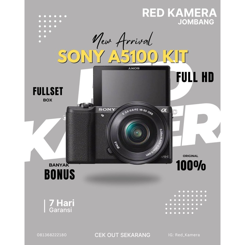 Jual KAMERA SONY A5100 KIT 16-50 BROWN FULLSET BOX NORMAL | Shopee Indonesia