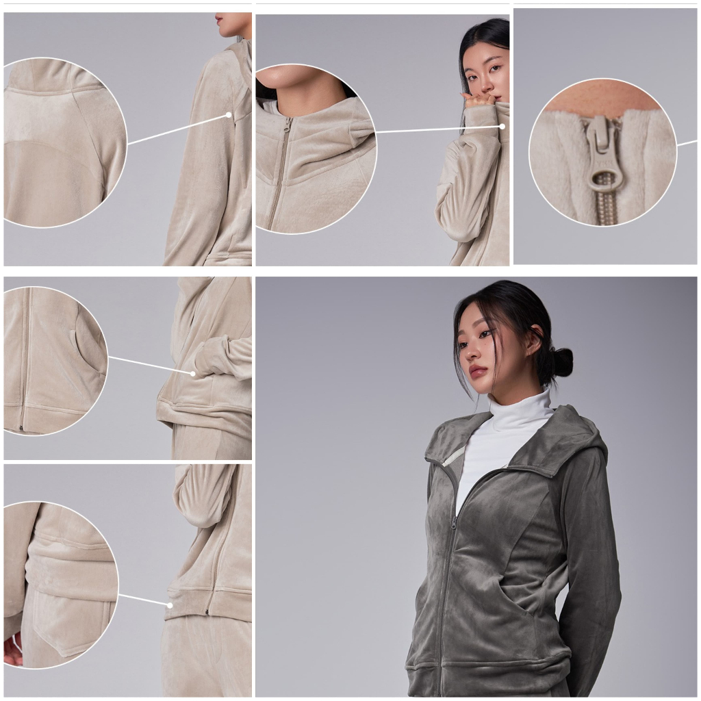 Jual Jacket STL Match-Up Velvet Hooded Jackets | Shopee Indonesia