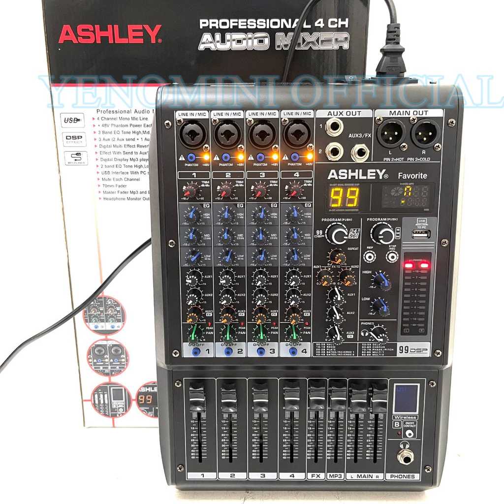Jual Mixer Audio Ashley Favorite 6 Original 6 Channel PC Soundcard - Bluetooth Micer Ashley ...