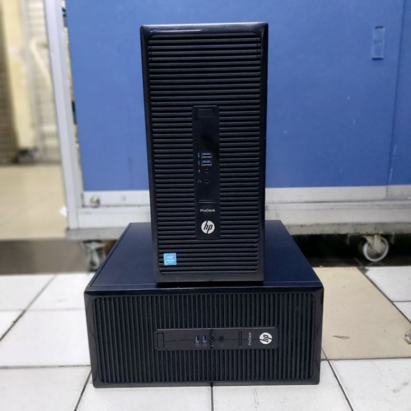 Jual ready pc gen 6 mulus hp prodesk 400 G3 mt spec core i3 6100 ram ...
