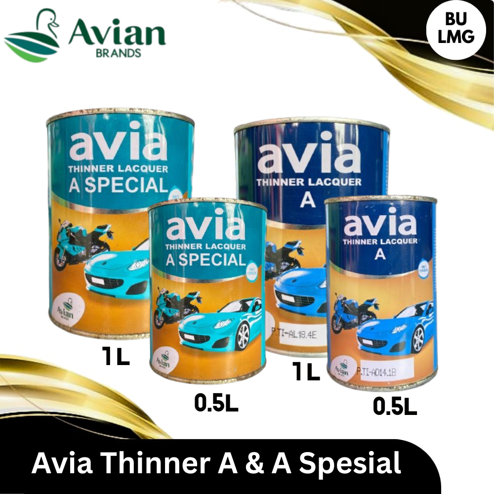 Jual Avia Thinner Lacquer A laquar 1 Liter dan 1/2 Liter || Thinner A Special Avia Kemasan 1 ...