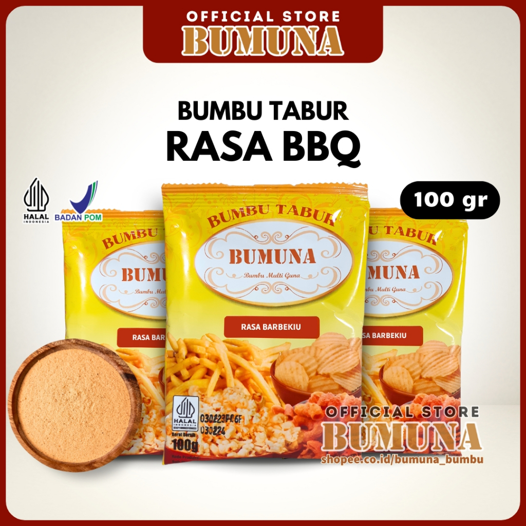 Jual Bumbu Tabur BBQ 100 Gram BUMUNA - Bumbu Cemilan Kripik Snack ...