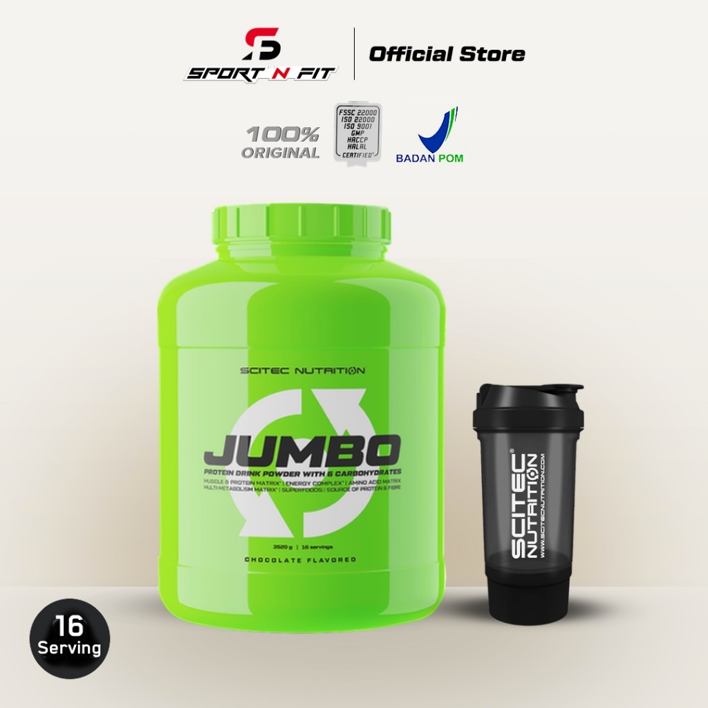 Jual Scitec Nutrition - JUMBO PROTEIN 3520 Gram optimum Weight Gainer ...