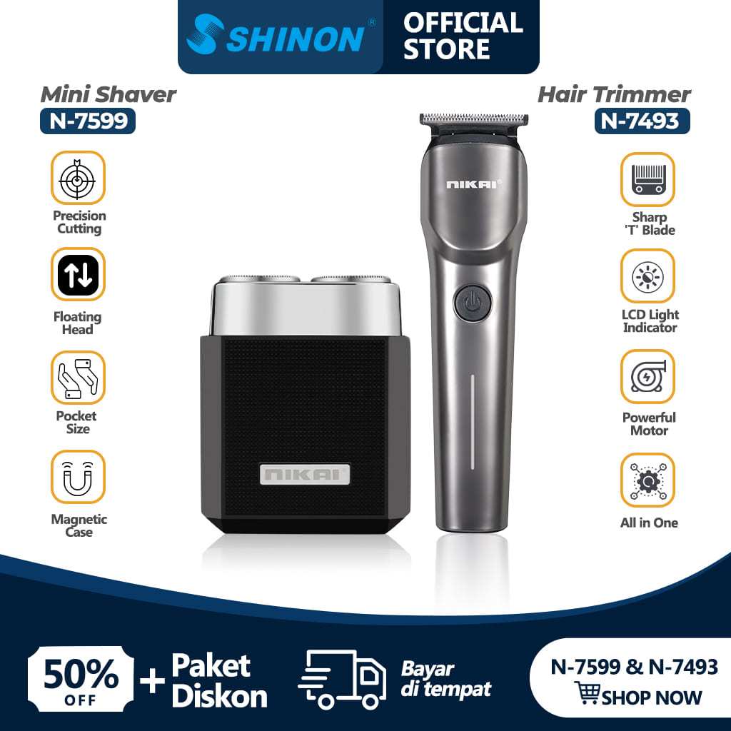 Jual NIKAI N-7493 & NIKAI-7599 Trimmer Shaver Alat Cukur Jenggot Kumis ...