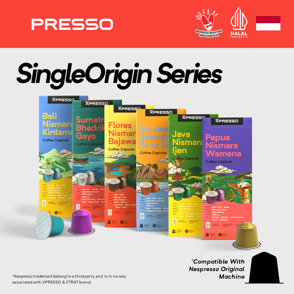 Jual XPRESSO Kopi Kapsul - SINGLE ORIGIN SERIES - Nespresso Coffee ...
