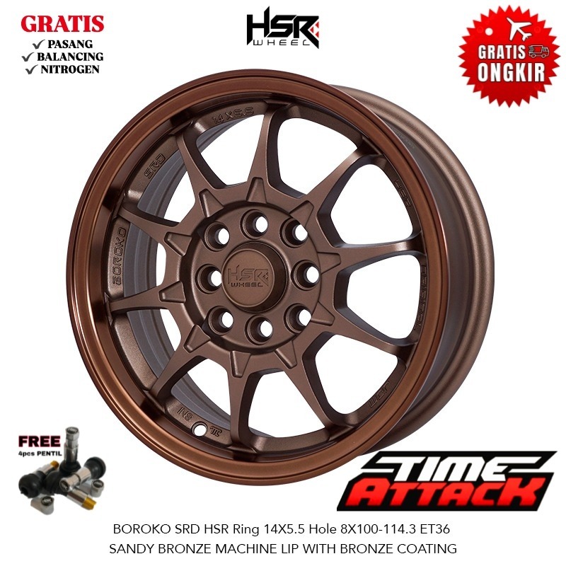 Jual Velg Mobil Avanza Ring 14 HSR WHEEL Tipe Boroko SRD - TIME ATTACK ...