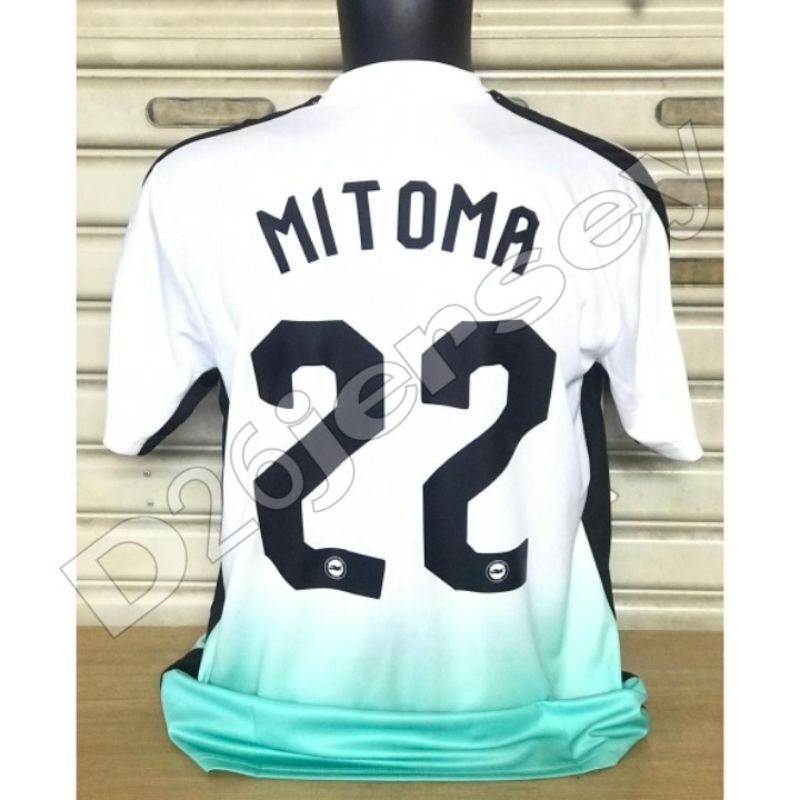 Jual Jersey BrightonN Away 2023 / 2024 + Cetak Nama Nameset MITOMA 22 / Custom suka suka Font ...