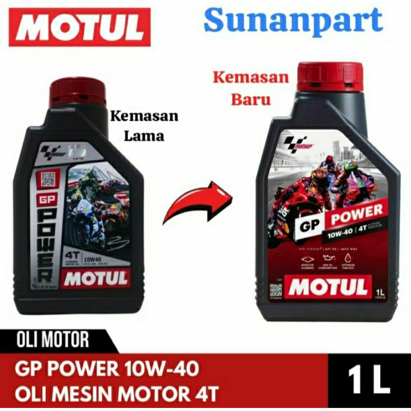 Jual MOTUL GP POWER SAE 10W-40 1L Oli Mesin Motor Bebek sport Trail High perfome Asli | Shopee ...