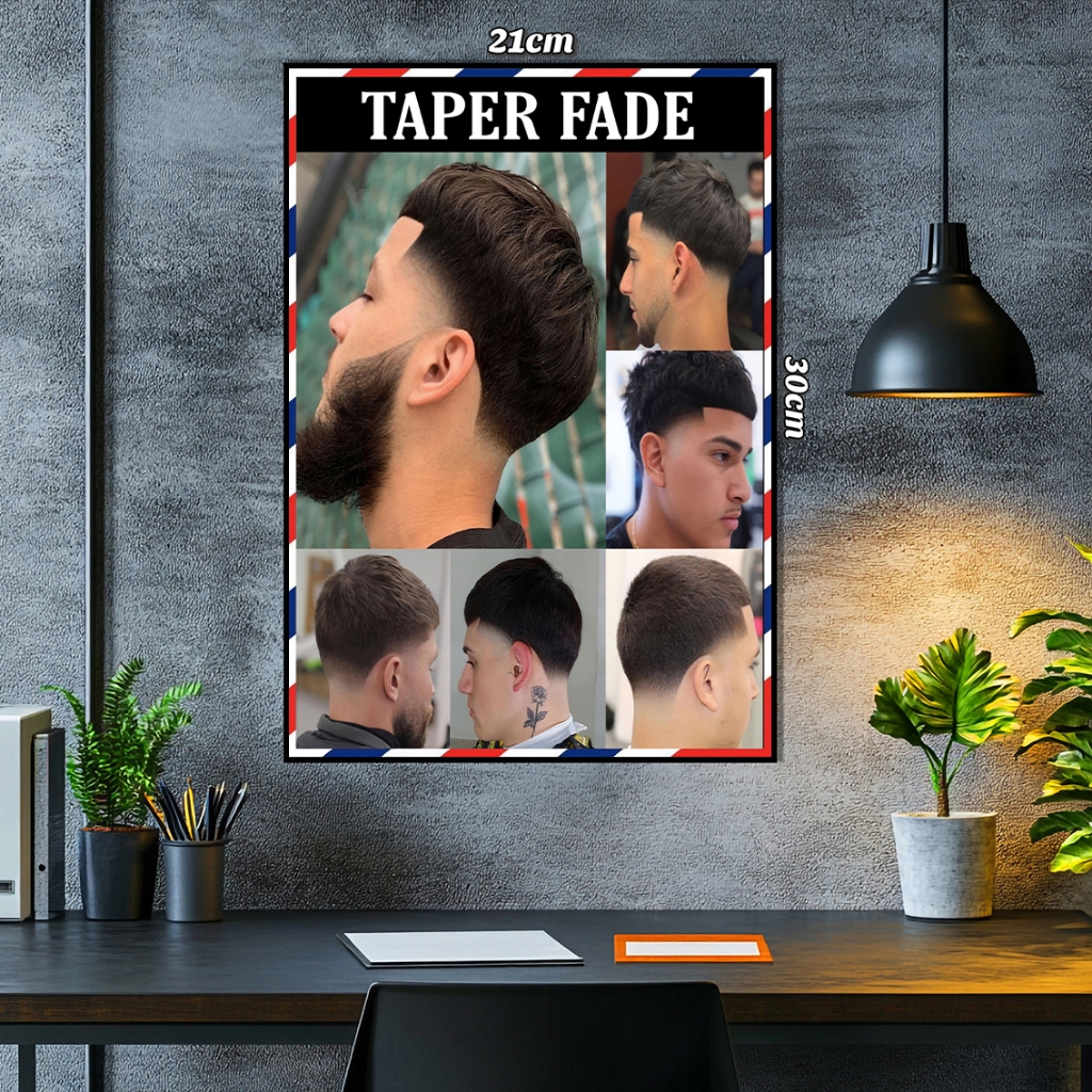 Jual poster model rambut pria 6 model art paper uk 21x30 include ...