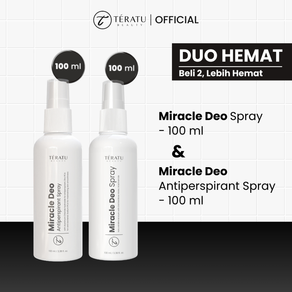 Jual [DUO HEMAT] TERATU BEAUTY Miracle Deo Spray Deodorant 100 ml ...