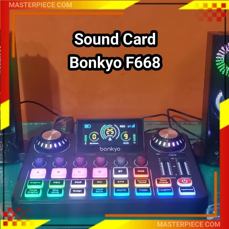 Jual Bonkyo SoundCard Microphone Sound Audio Interface Mixer Sound Card ...