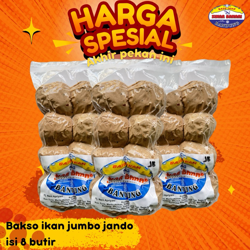 Jual SINARBAHARI.BDG | bakso ikan jumbo jando isi 8 butir | Shopee ...