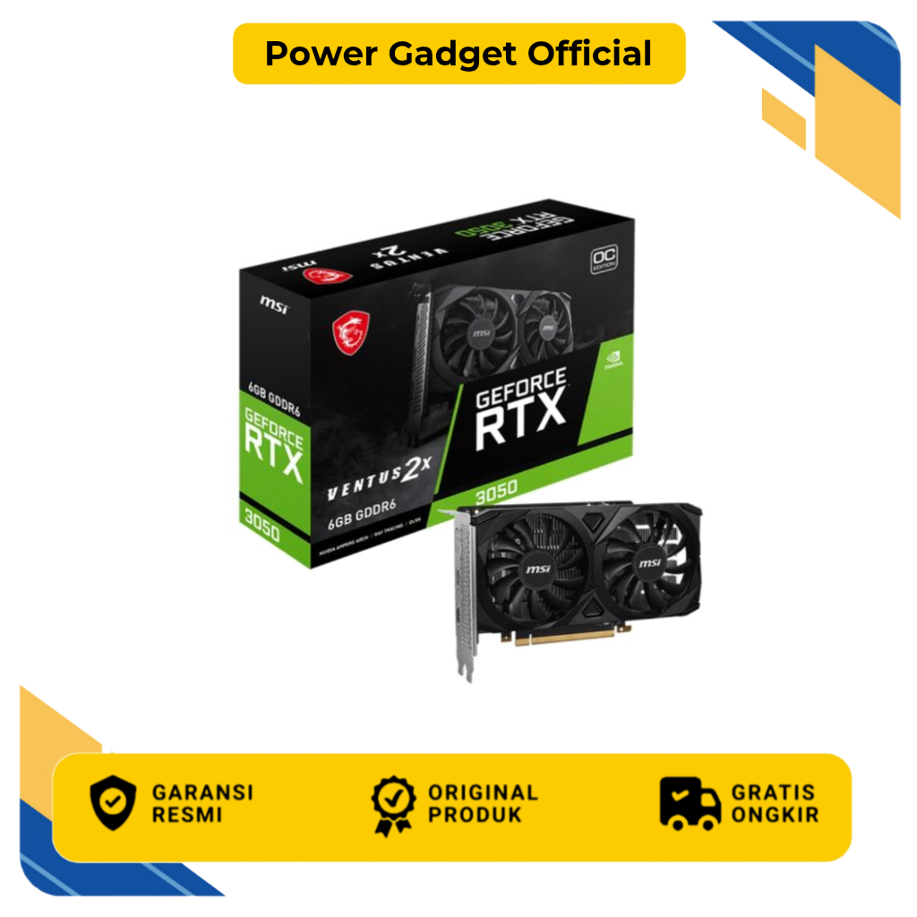 Jual VGA Card MSI Geforce Rtx 3050 Ventus 2x 6G GDDR6 | Shopee Indonesia