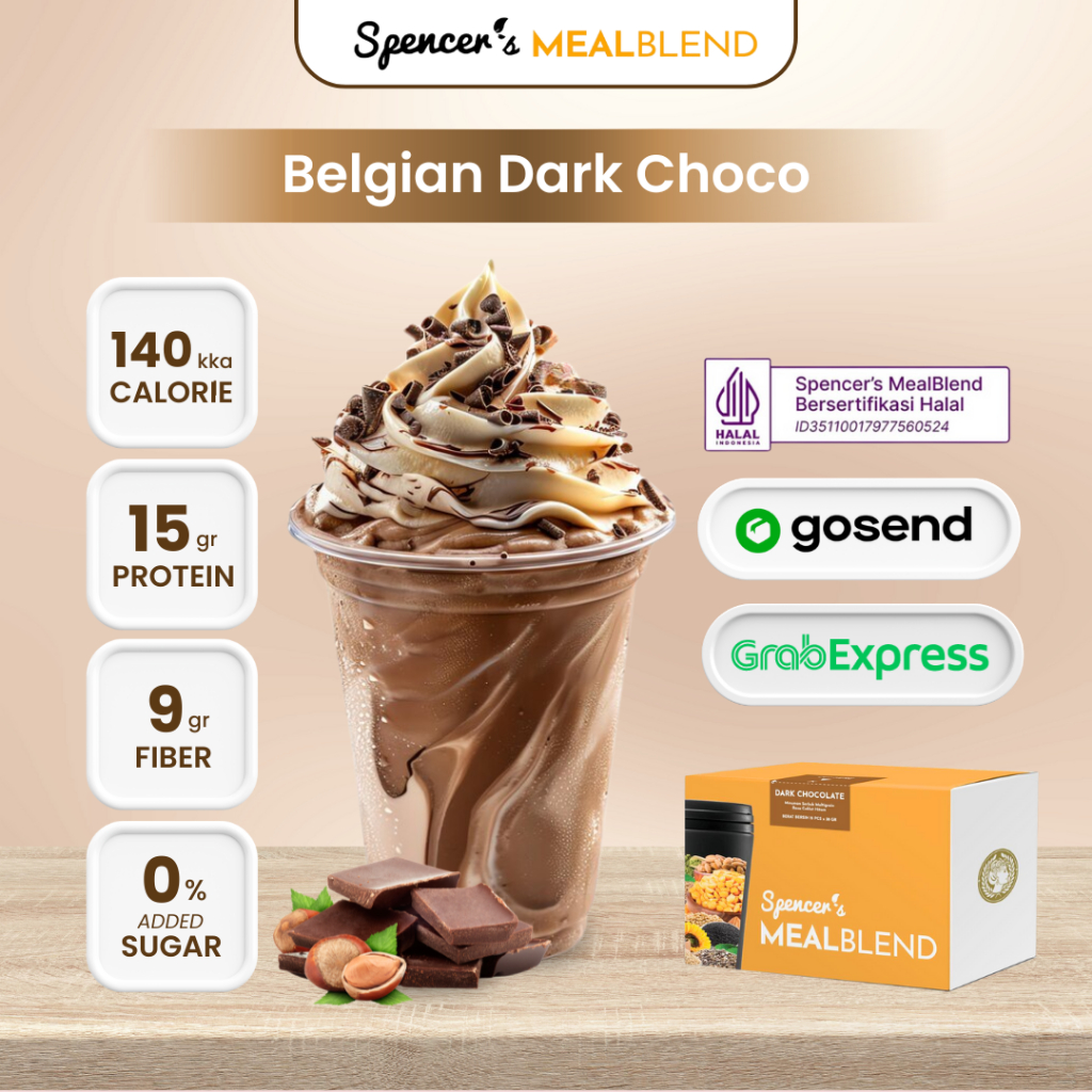 Jual Spencer's MealBlend Belgian Dark Choco Meal Replacement Drink ...