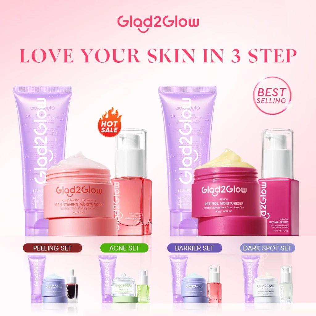 Jual [ 100%ORI ]SPECIAL BUNDLE 3in1 Glad2Glow 3pcs Paket Skincare ...
