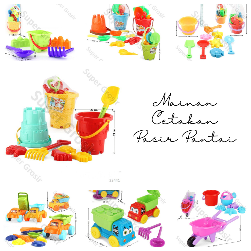 Jual Mainan Anak Mainan Pasir Pantai Mainan Cetakan Pasir Bentuk Ember ...