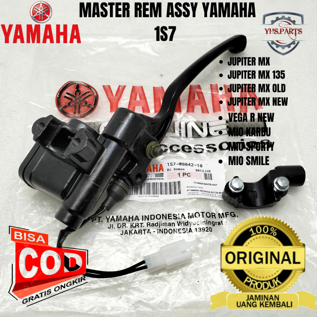 Jual ASLI ORIGINAL MASTER REM ASSY HITAM YAMAHA YGP 1S7 JUPITER MX 135 ...