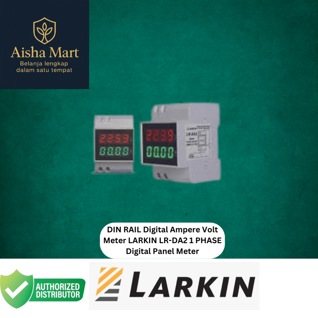 Jual DIN Rail Digital Ampere Volt Meter LARKIN LR-DA2 – AV Meter 1 ...