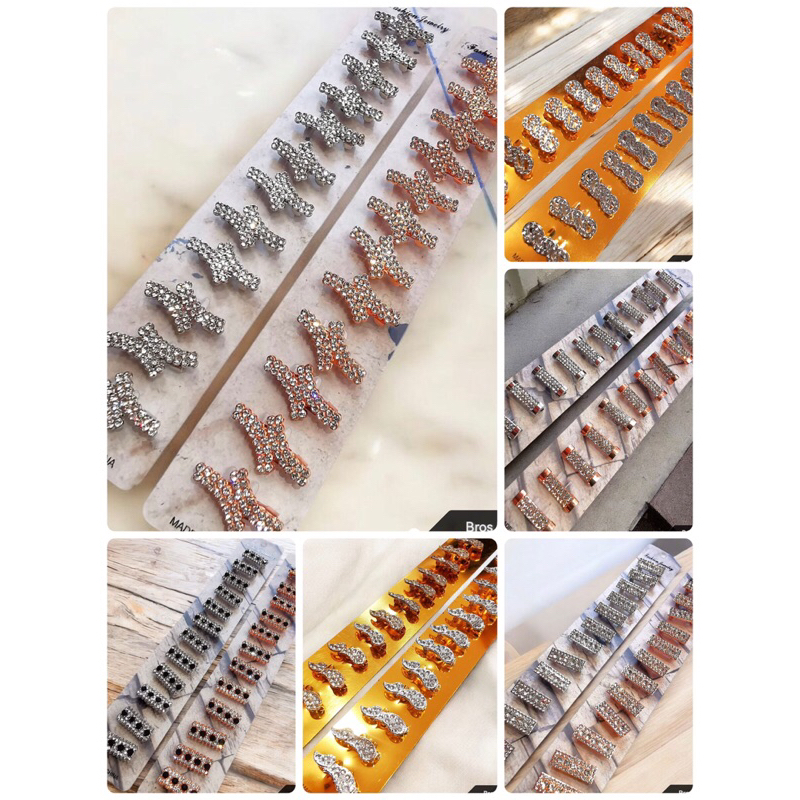 Jual (1 LUSIN isi 12 Pc) Bros Dagu Random 1 Motif /Bros Mata/Bros Hijab ...