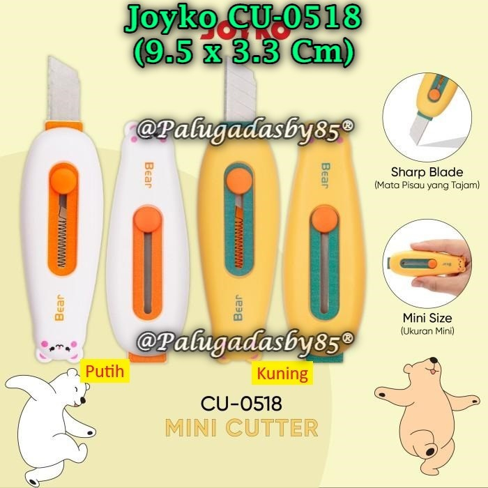 Jual (1 Biji) Mini Cutter JOYKO CU-0518 BISA PILIH WARNA / Mini Cutter ...