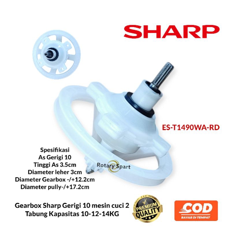 Jual Gearbox/Girbox Sharp As Gerigi 10 kapasitas 10-14KG ES-T1490WA-RD ...
