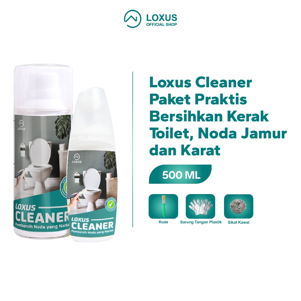 Jual Loxus Cleaner Paket Praktis Bersihkan Kerak Toilet, Noda Jamur dan ...