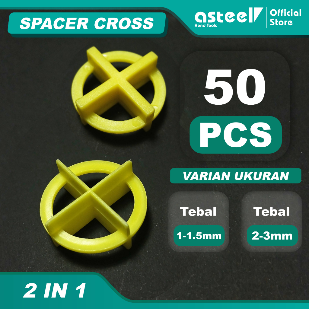 Jual ASTEEL Tile spacer Cross Alat Perata pasang Keramik Granit lantai ...