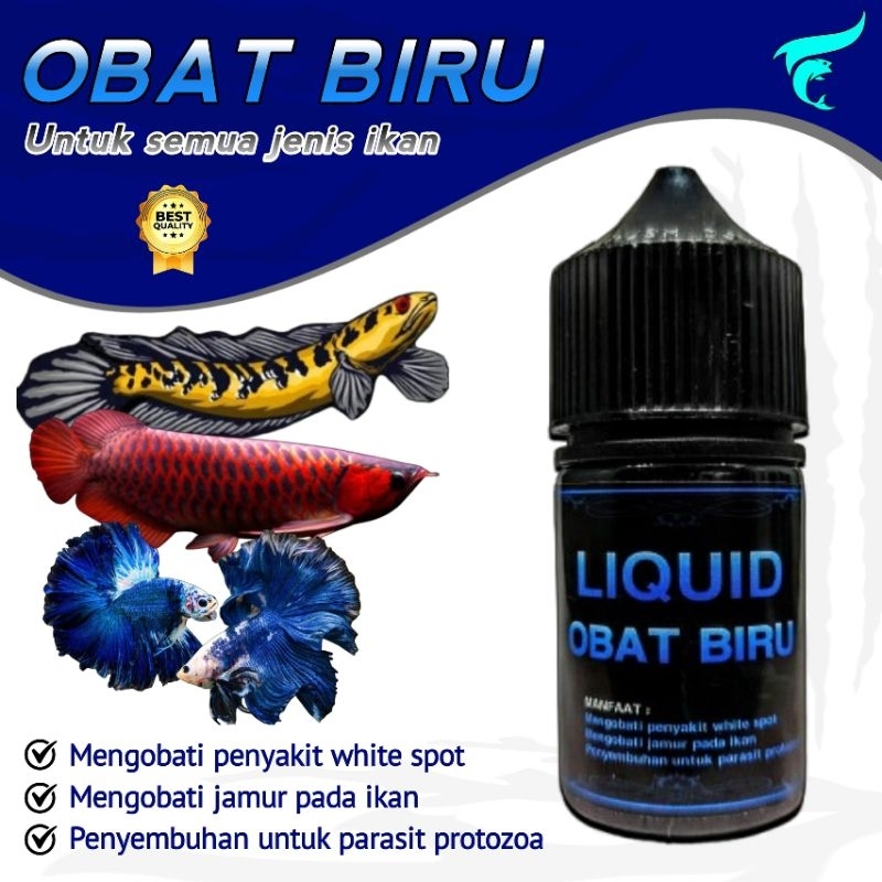Jual LIQUID OBAT BIRU untuk mengobati semua jenis ikan hias, predator ...