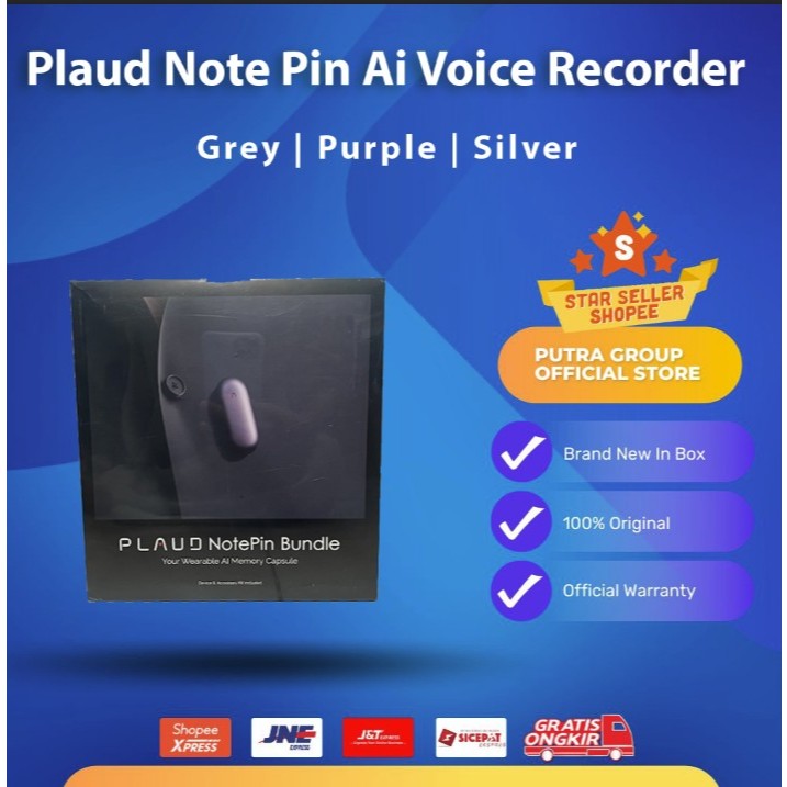 Jual (RESMI) PLAUD NOTE Pin AI Voice Recorder Empowered by ChatGPT ...