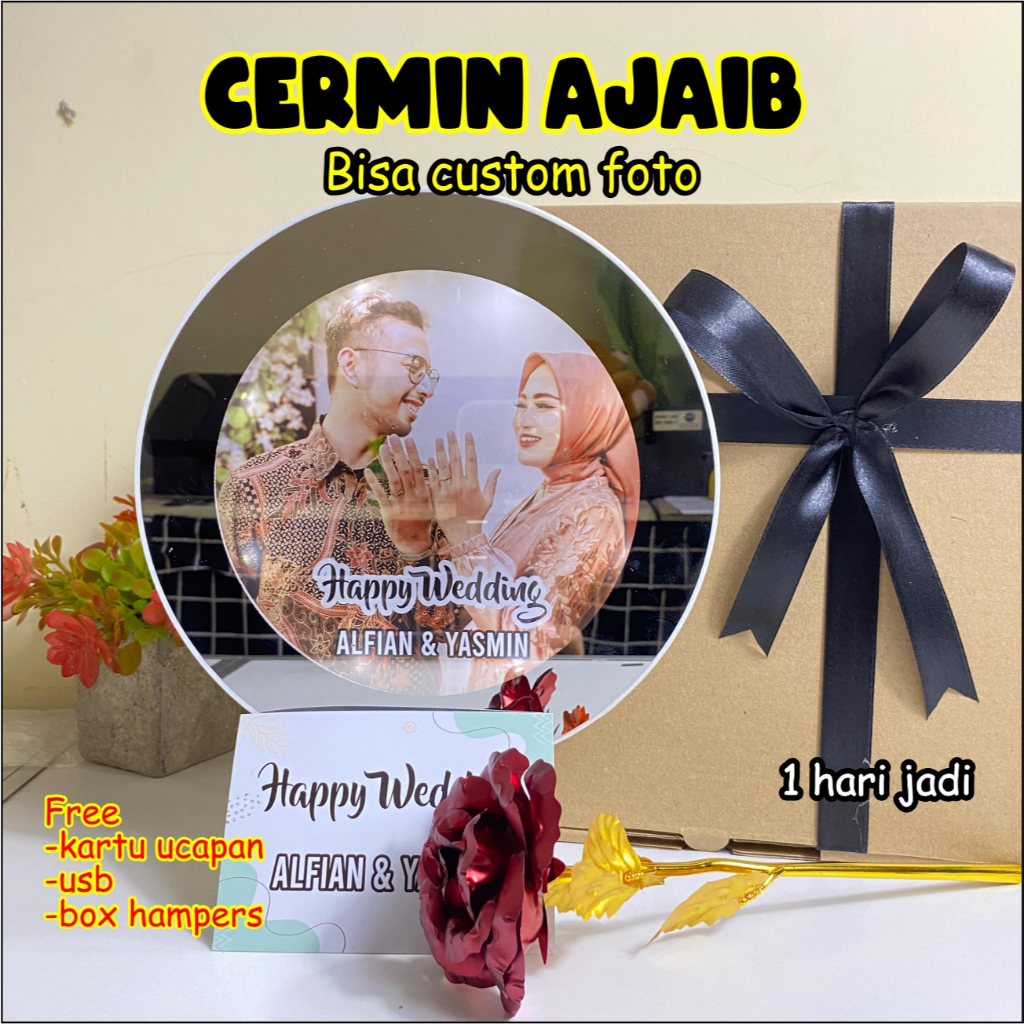 Jual Cermin Foto / Cermin Foto custom/Cermin Magic Murah/hadiah wisuda ...