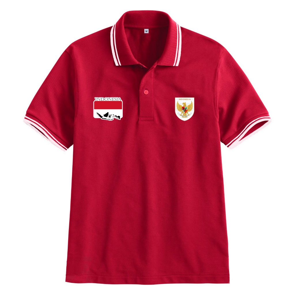 Jual E39 Fashion - Kaos Polo Merah Putih Logo Garuda Indonesia HUT RI ...