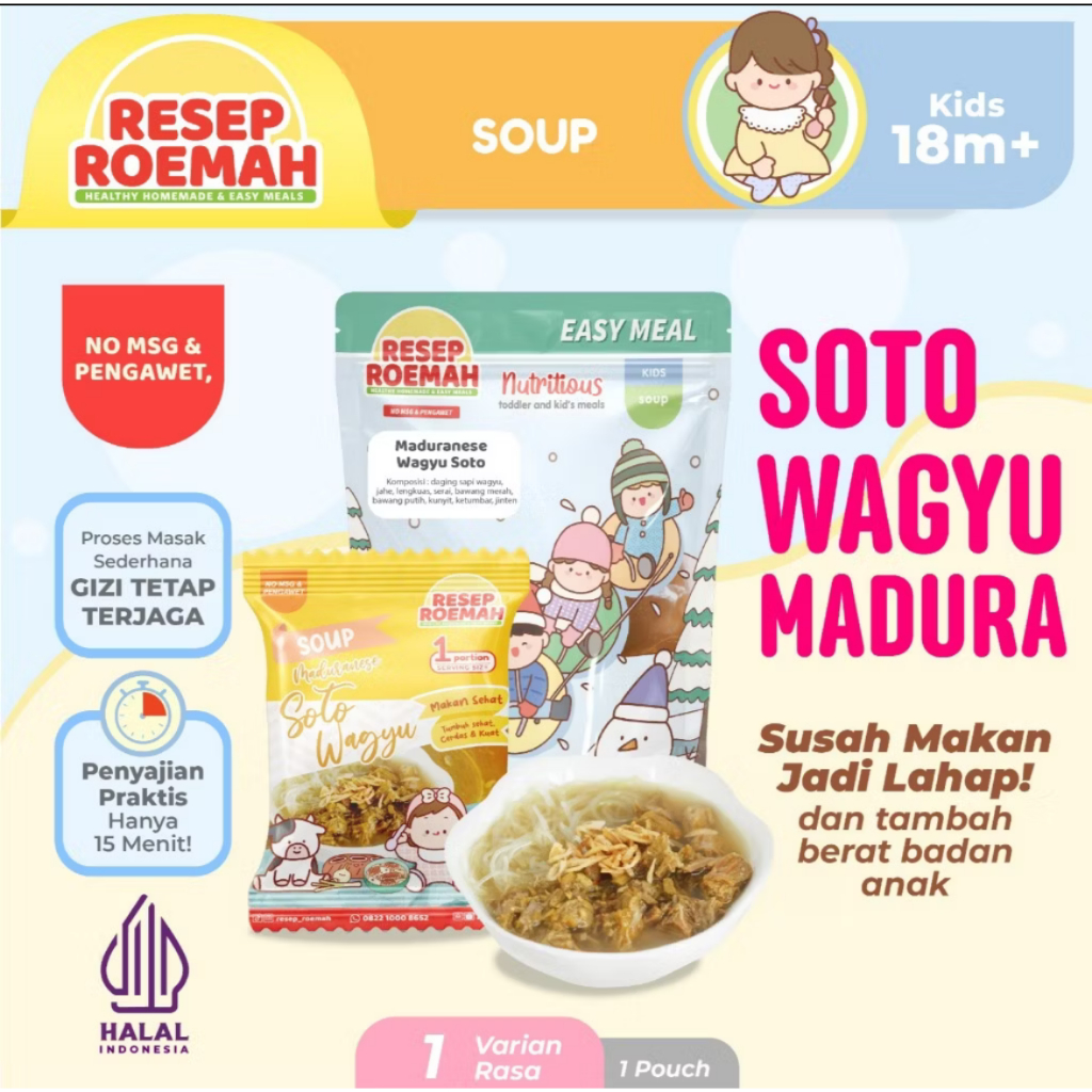 Jual Resep Roemah / Soto Wagyu Madura / Maduranese Wagyu Soto / Kids Healthy Frozen Food / No ...