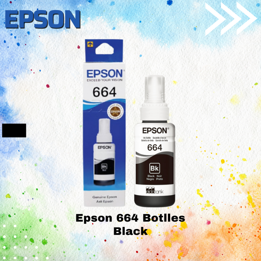Jual Tinta Epson 664 Black Original Ink Printer For L100 L110 L120 L200 L300 | Shopee Indonesia