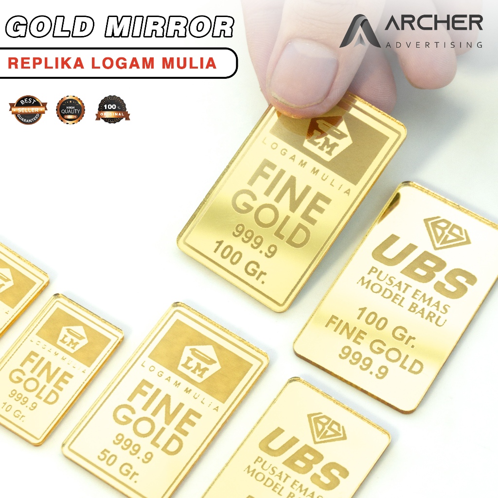 Jual REPLIKA LOGAM MULIA EMAS ANTAM 1 GRAM - 100 GRAM AKSESORIS MAHAR ...