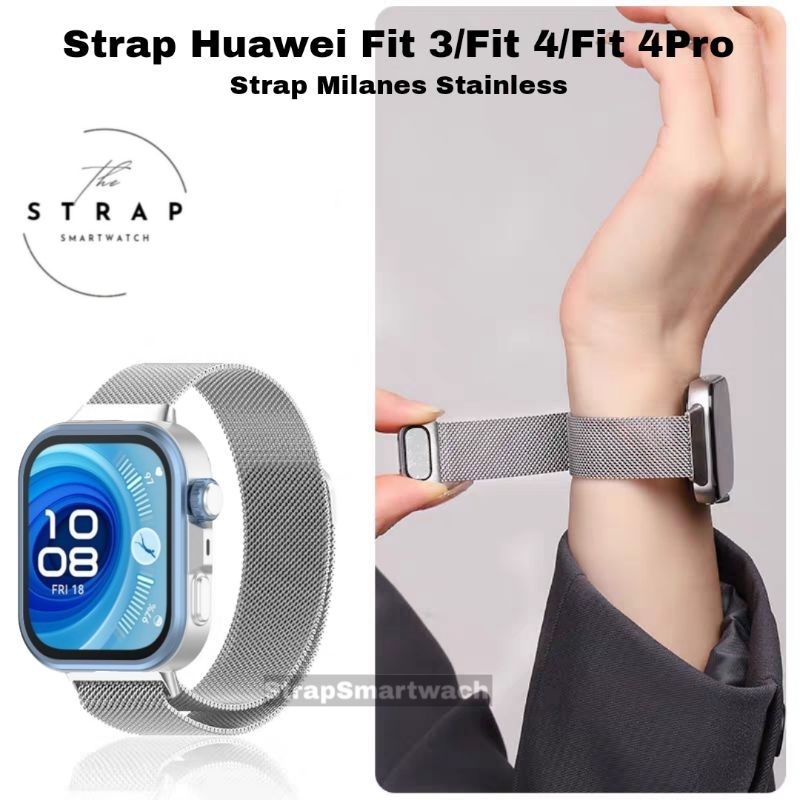 Jual Strap Huawei Watch Fit 4/4Pro/3 Stainless Milanes Tali Jam Huawei ...