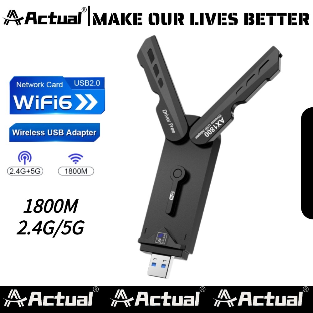 Jual Actual【COD】 AX1800 Adapters USB Wireless untuk Dual Band Free ...