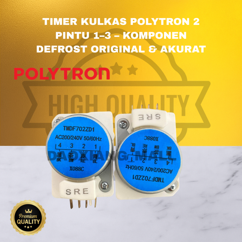 Jual TIMER KULKAS POLYTRON 2 PINTU 1/3-KOMPONEN DEFROST ORIGINAL ...