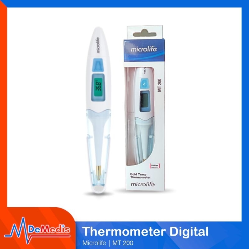 Jual MICROLIFE MT200 Thermometer Digital Dengan Gold Tip | Termometer ...