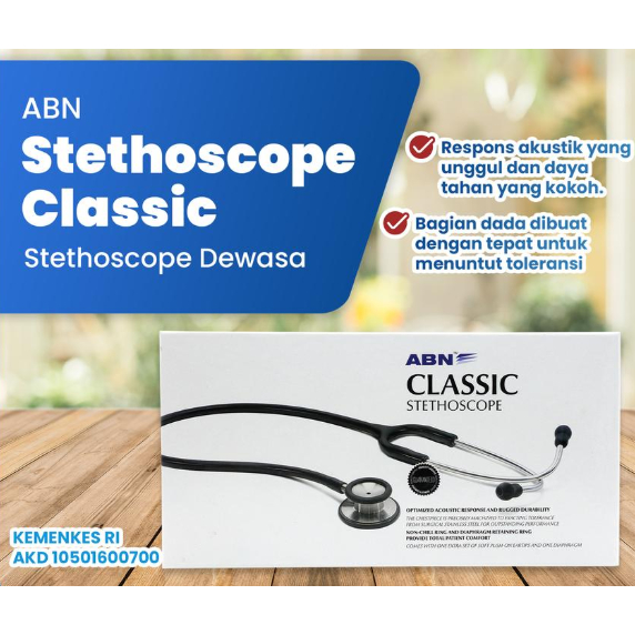 Jual ABN Classic Stethoscope / Stetoskop Dewasa Anak Bayi | Shopee ...