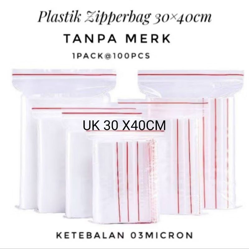 Jual PLASTIK ZIP LOCK 30X40 - PLASTIK KLIP ZIP LOCK CLIP 30 X 40 100 ...