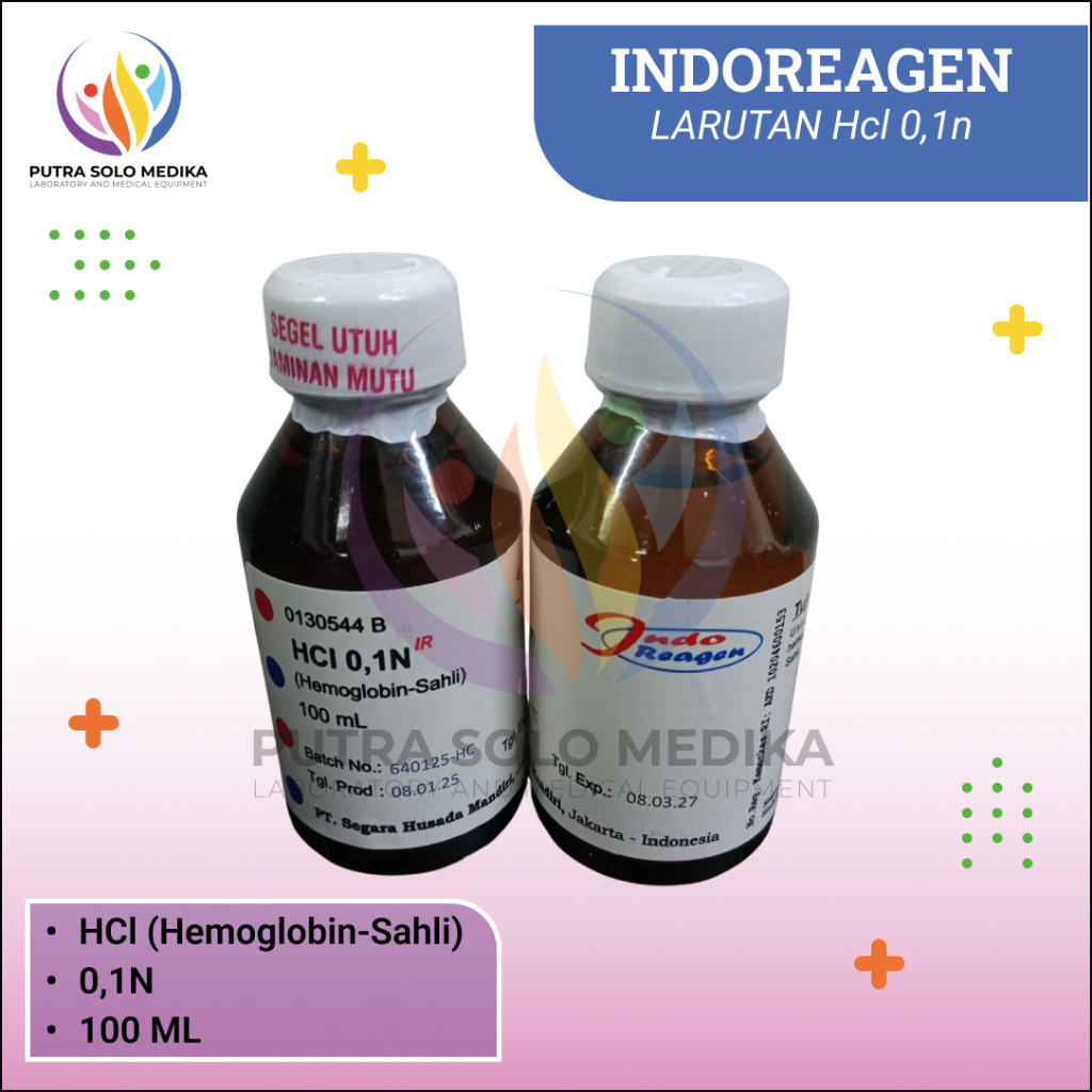 Jual CAIRAN HCL 0,1N 100ML INDOREAGEN SAHLI | Shopee Indonesia