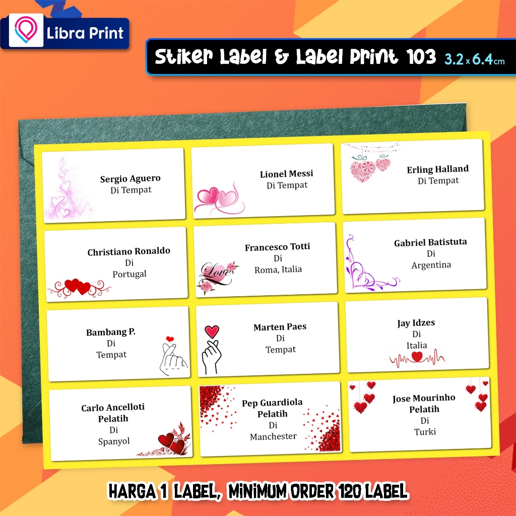 Jual CETAK STIKER LABEL 103 / PRINT LABEL NAMA UNDANGAN / LABEL BUKU ...