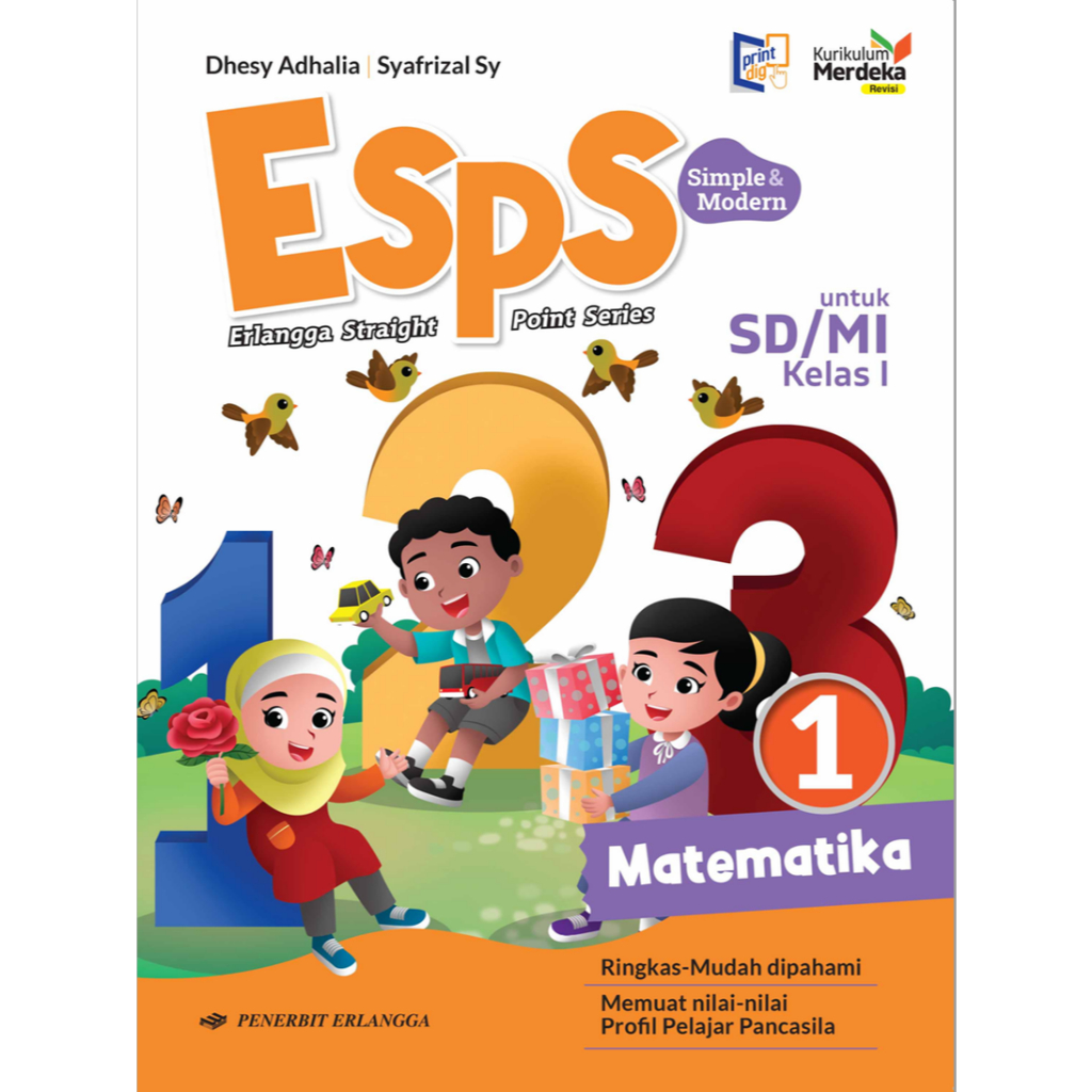 Jual Erlangga Buku Pelajaran SD / MI ESPS Matematika kelas 1 Kurikulum Merdeka Revisi | Shopee ...