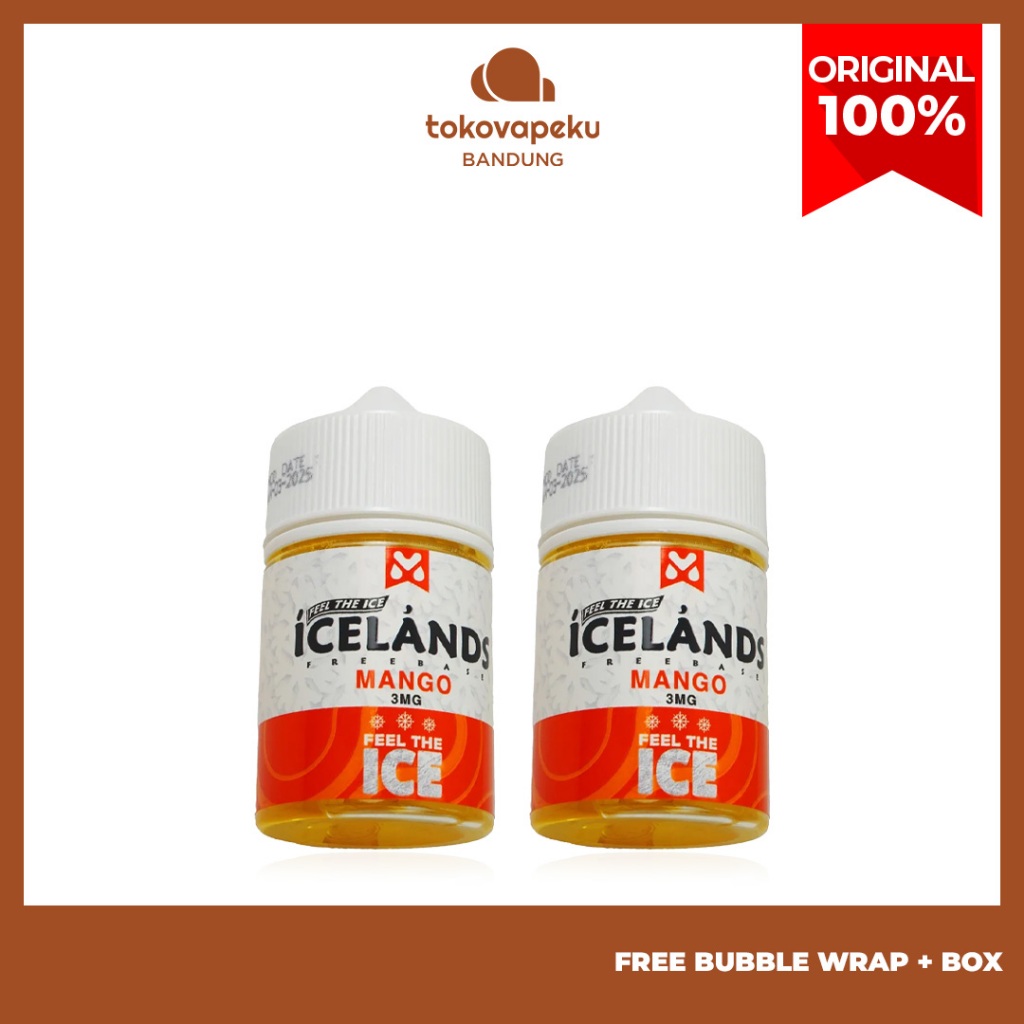 Jual ICELANDS MANGO ICELANDS FREEBASE 3MG 60ML ORIGINAL by MOVE JUICE | Shopee Indonesia